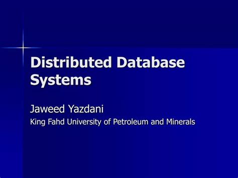 Ppt Distributed Database Systems Powerpoint Presentation Free