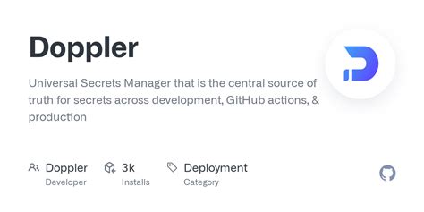 Doppler · Github Marketplace · Github