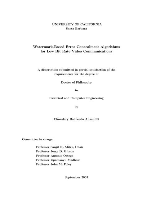 watermark based error concealment algorithms for low bit rate video