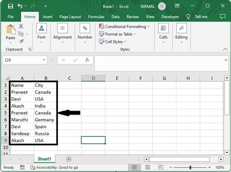 Excel 如何根据单元格值删除行 极客笔记