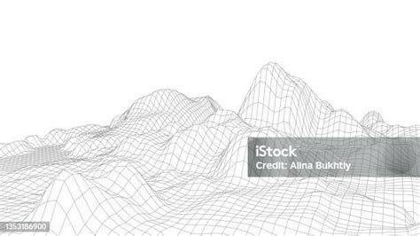 와이어프레임 지형 다각형 풍경 디자인 미래 3d 지도 제작 Eps 10 산에 대한 스톡 벡터 아트 및 기타 이미지 산 풍경 지형학 Istock