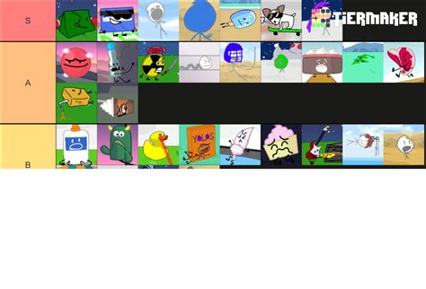 Every BFDI Mini Contestant Tier List Community Rankings TierMaker