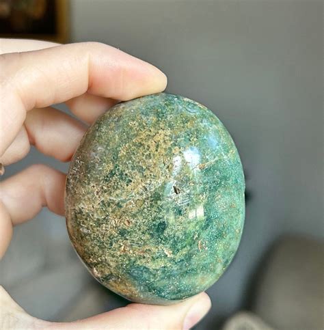 Beautiful Ocean Jasper Palm Stone ~ Sea Jasper ~ Polished Crystal