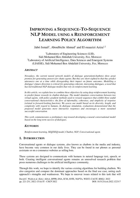 Improving A Sequence To Sequence Nlp Model Using A Reinforcement Learning Policy Algorithm Deepai