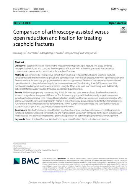 Pdf Comparison Of Arthroscopy Assisted Versus Open Reduction And Fixation For Treating