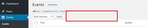 Add Filter Button To Custom Post Type In Admin Area Wordpress
