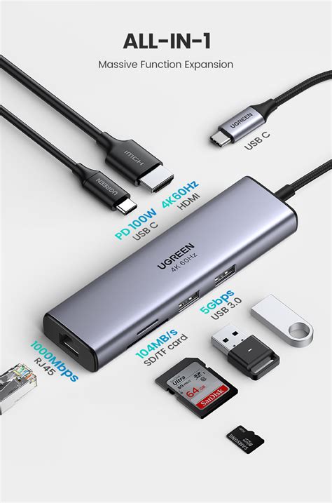 Ugreen Usb C Multifunction Adapter With Pd Charging Umart Com Au