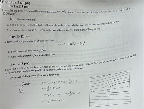 Solved Problem 3 30pts Part A 15 Pts Consider The Flow Chegg Com