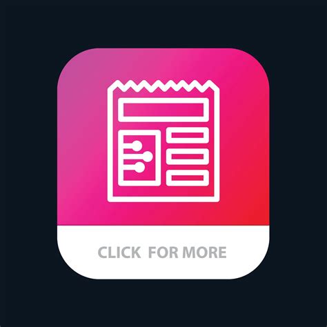 Document Basic Ui Mobile App Button Android And Ios Line Version