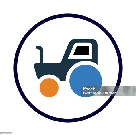 농기계 트랙터 바퀴 달린 트랙터 농업 농장 작업 트랙터 아이콘 교통수단에 대한 스톡 벡터 아트 및 기타 이미지 교통수단