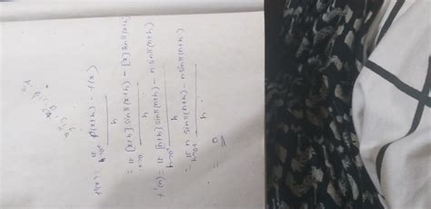Find The Right Hand Derivative Of F X X Sin Pi X X N Where N In I