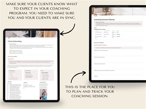notion template coaching planner notion client portal online course template coaching business