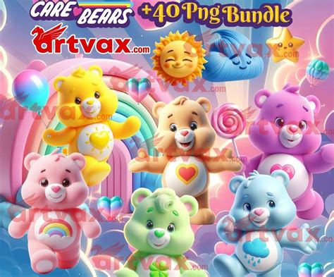 Care Bears Png Bundle Bears Clipart Care Bears Png Clipart Instant