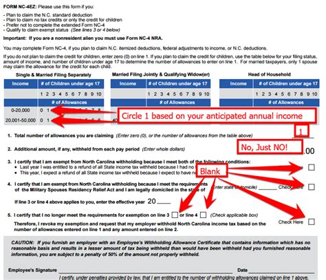 Fillable Nc 4 Ez Form Printable Forms Free Online