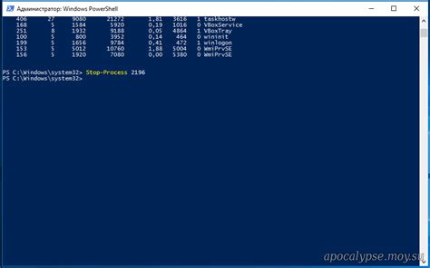 Windows Powershell удаление программ