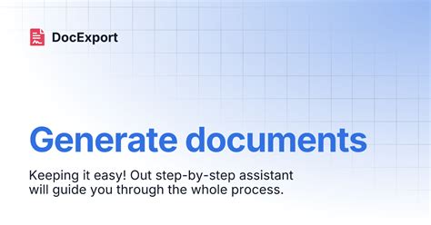 Generate Documents Docexport