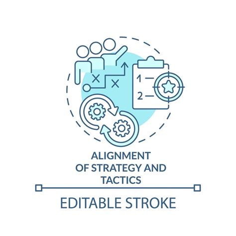 Alignment Of Strategy And Tactics Turquoise Concept Icon Key Part Of