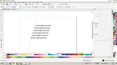 How To Cross Align Artistic Text In Coreldraw Coreldraw X8 Coreldraw Graphics Suite X8
