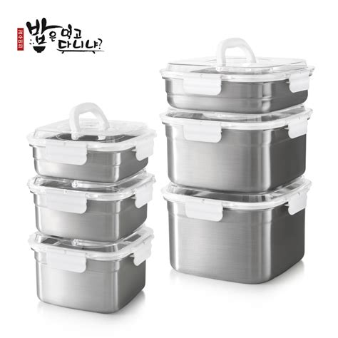 스텐 304 반찬통 손잡이 밀폐 용기 온채널