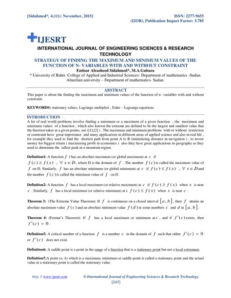 pdf strategy of finding the maximum and minimum values of the