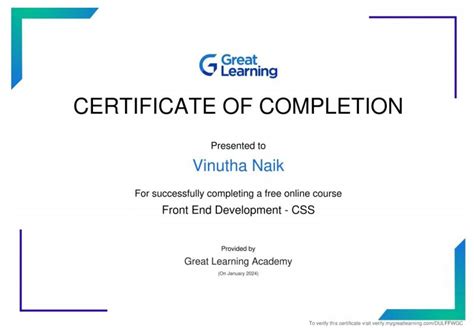 Vinutha Naik On Linkedin Greatlearningacademy Greatlearning Glacertificate