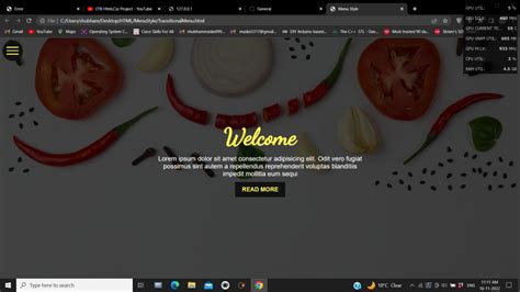 github shubhammaske transitional menu option using html and css only