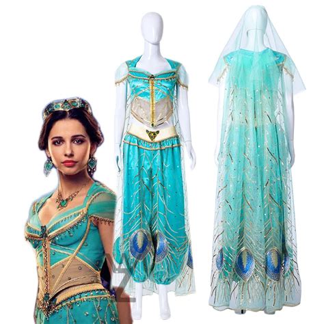 멋진 재스민 공주 드레스 크라운 알라딘 영화 코스프레 의상 여성 램프 바지 풀 세트 망토 할로윈 의상영화 And Tv 의상 Aliexpress