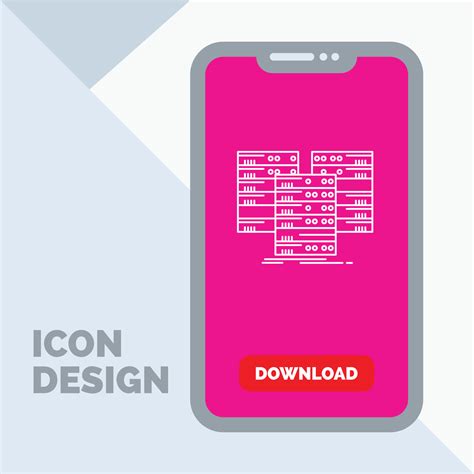 Center Centre Data Database Server Line Icon In Mobile For Download Page 12887261 Vector Art
