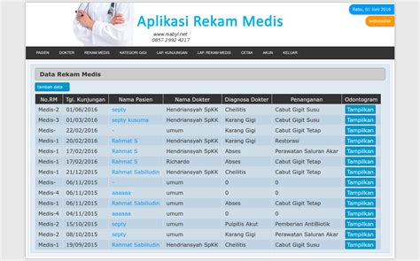 Aplikasi Rekam Medis Gigi Berbasis Web Php Mysql Download Source
