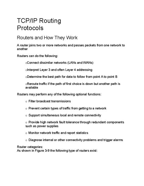 Tcp Ip Routing Protocols Tcpip Routing Protocols Routers And How