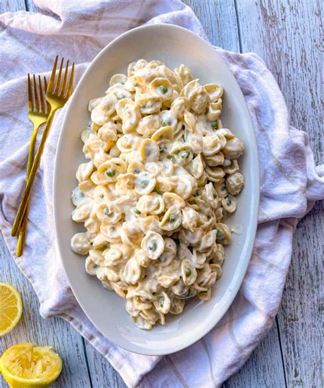 One Pot Lemon Ricotta Orecchiette Pasta Weekday Pescatarian
