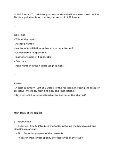 Apa 7th Edition Report Structure Guide Pdf Statistics Apa Style