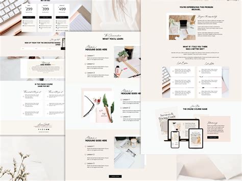 online course wix website template coaching sales page sales landing