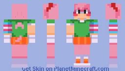 Classic Amy Rose Minecraft Skin