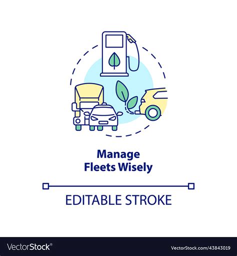 Manage Fleets Wisely Concept Icon Royalty Free Vector Image