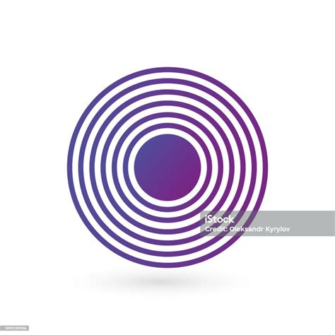 보라색 그라데이션 반지 소리 또는 원형에 파도 기호를 누릅니다 라디오 신호 배경입니다 벡터 그림을 흰색 배경에 고립입니다 0명에 대한 스톡 벡터 아트 및 기타 이미지