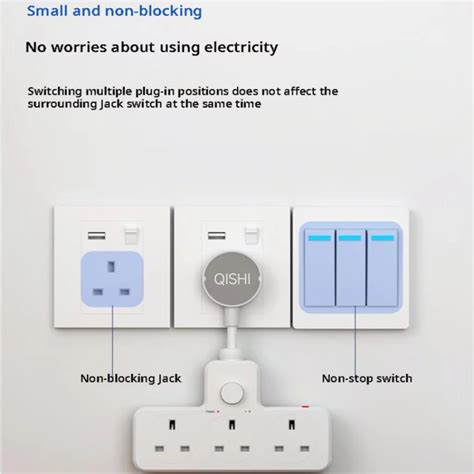 Uk Household Extension Cord Multi Power Socket Usb Socket Smart Plug Outlets Power Board