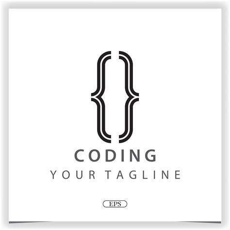 Simple Coding Or Programmer Logo Premium Elegant Template Vector Eps 10