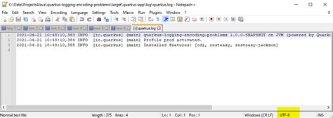 Encoding Problems In Log File · Issue 16668 · Quarkusioquarkus · Github