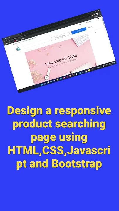 Design A Responsive Product Searching Page Using Htmlcssjavascript And Bootstrap Shorts Youtube