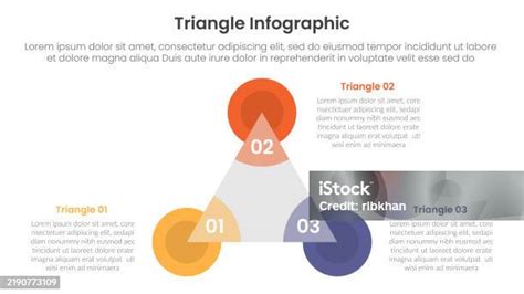 슬라이드 프리젠 테이션을위한 3 포인트가있는 원형 가장자리와 날카로운 삼각형 기반이있는 삼각형 기본 모양 인포 그래픽 템플릿 배너 그래프에 대한 스톡 벡터 아트 및 기타