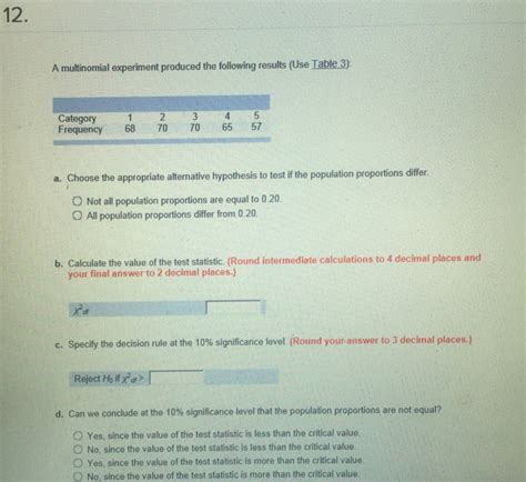 Solved A Multinomial Experiment Produced The Following Chegg Com