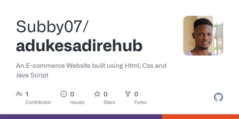 GitHub Subby07 Adukesadirehub An E Commerce Website Built Using Html Css And Java Script