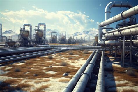 Premium Photo Large Oil Pipeline And Gas Pipeline In The Process Of Oil Refining And The