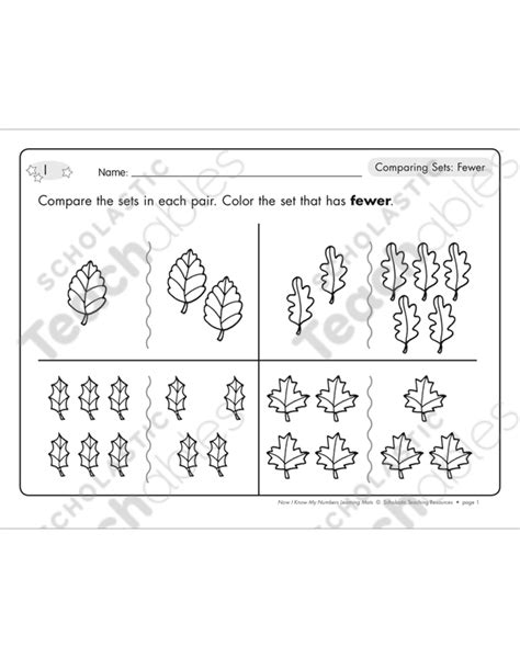 comparing sets number learning mats printable skills sheets