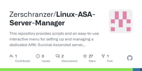Github Zerschranzerlinux Asa Server Manager This Repository