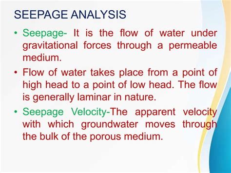 Seepage Analysis And Flownets Pdf