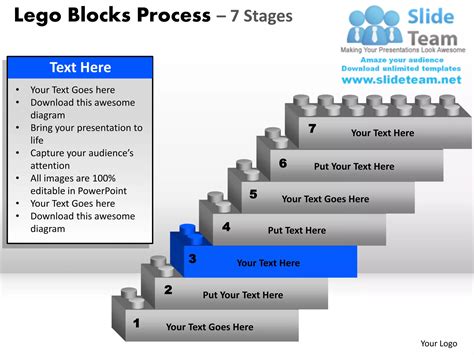 Lego Blocks Process Stages Powerpoint Slides Ppt Templates PDF