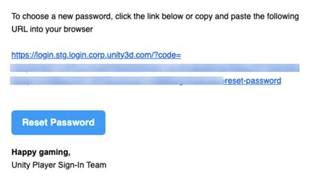 how do i reset my unity player password unity support help center