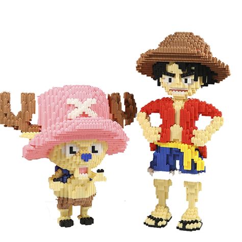 One Piece Tony Chopper And Luffy Anime Figure Building Blocks Mini